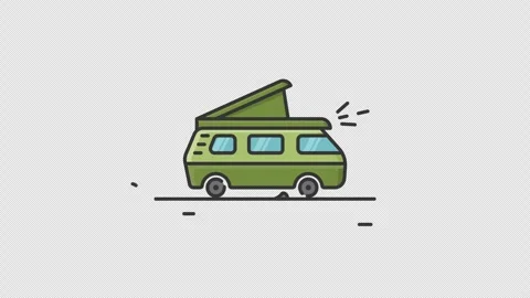 van vehicle icon animation seamless loop... | Stock Video | Pond5