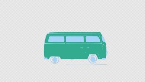 van vehicle icon loop Animation video tr... | Stock Video | Pond5
