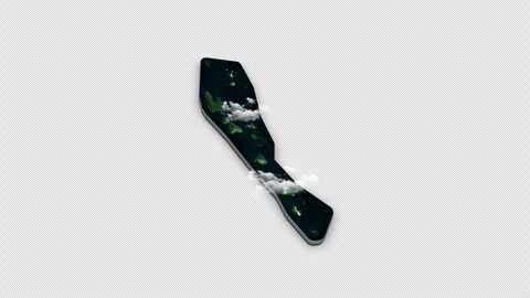 Vanuatu 3D Country Map Animation Transpa... | Stock Video | Pond5