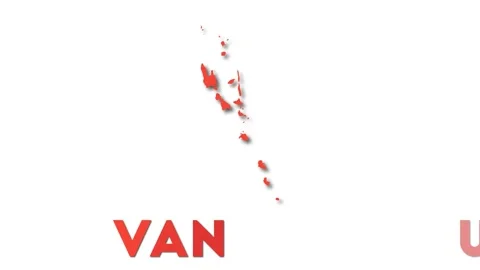 Vanuatu map showing regions. Animated co... | Stock Video | Pond5