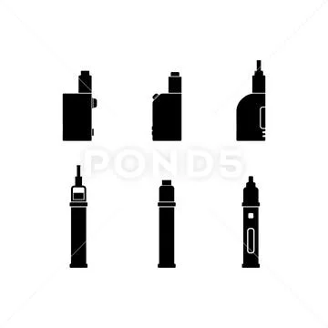 Vape and vapor logo icon smoke vector and set design for vapers vaping ...