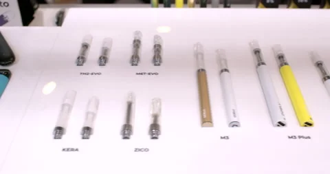 Vape electronic devices on the wall. Dif... | Stock Video | Pond5