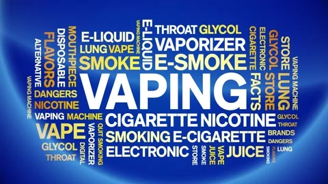 Vaping animated tag word cloud,animation... | Stock Video | Pond5