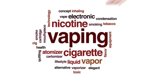 Vaping animated word cloud, text design ... | Stock Video | Pond5