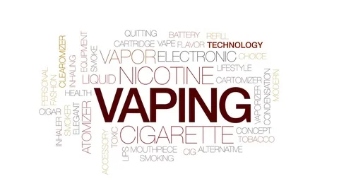 Vaping animated word cloud, text design ... | Stock Video | Pond5