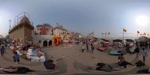Varanasi, India, 2025, Jan 10, VR 360 vi... | Stock Video | Pond5
