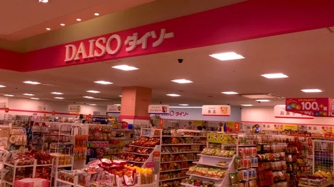 Variety Of Items For Sale In Daiso Japan... | Stock Video | Pond5