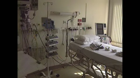 various angles of equipment in ICU unit ... | Stock Video | Pond5