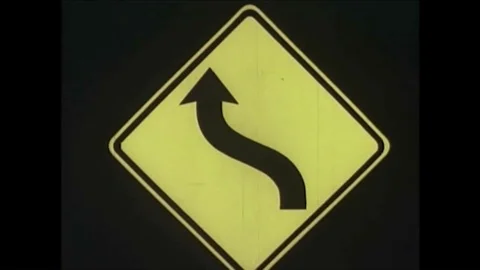 Various animated road signs and driving ... | Stock Video | Pond5