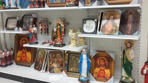 Various God/Jesus Type Picture Frame Art | Stock Video | Pond5