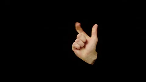 Various Hand Gestures on Black Backgroun... | Stock Video | Pond5