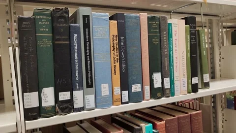 Various University College Library Books | Stock Video | Pond5