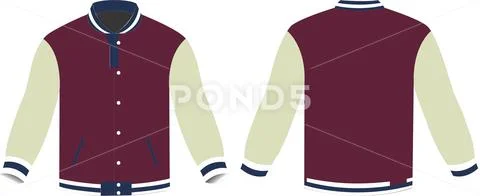 Varsity Jacket Poly Wool Vectors Illustration #168783716