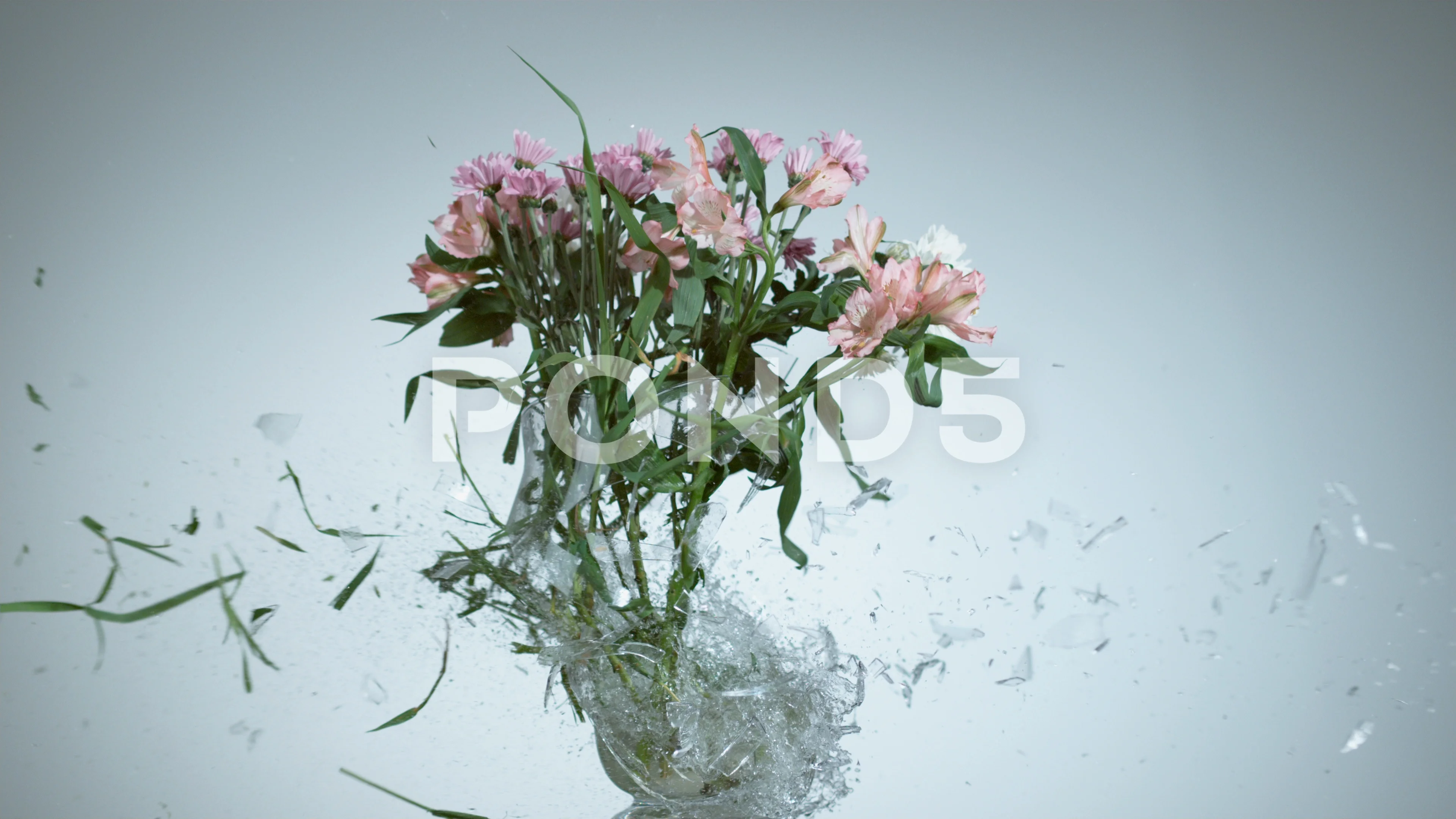 Broken Glass Flower Vase
