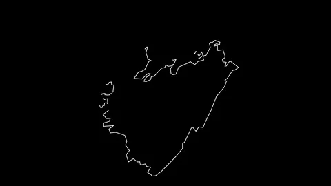 Vastra Gotaland Sweden county map outlin... | Stock Video | Pond5