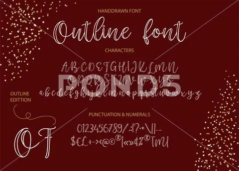 Vector alphabet typeface. Hand drawn modern typeface. ~ Clip Art #113570511
