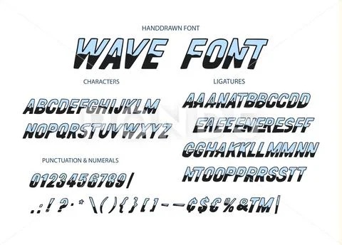 Vector Alphabet Typeface Hand Drawn Modern Typeface Clip Art 114243543