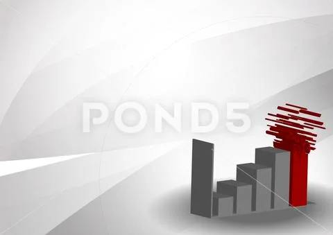 Vector : Bar chart on abstract gray background: Graphic #74557349