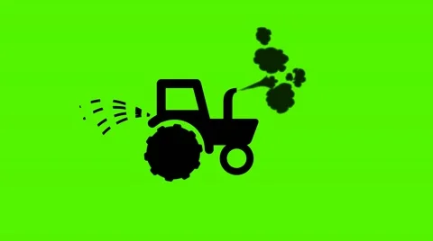 Vector Black Tractor - Animation - Han... | Stock Video | Pond5