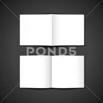 Vector blank booklet template mockup. ~ Clip Art #98190279