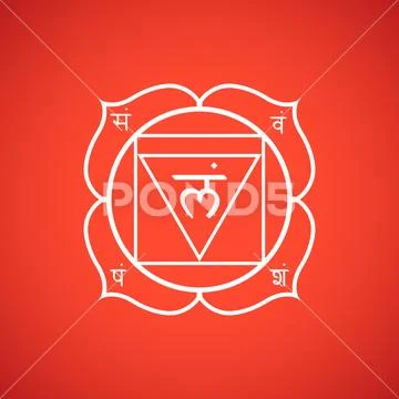 Vector chakra Muladhara symbol illustration. Illustration #78925456
