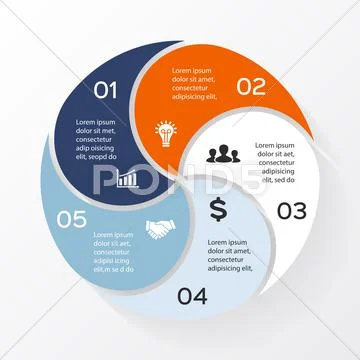 Vector circle infographic, diagram, presentation.: Graphic #41454913
