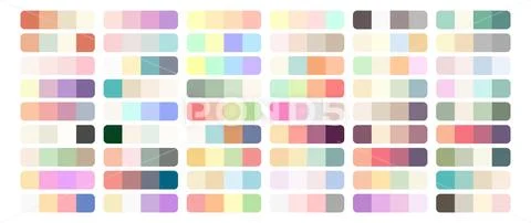 Vector Color Palette Set Design Template Multi color: Royalty Free ...