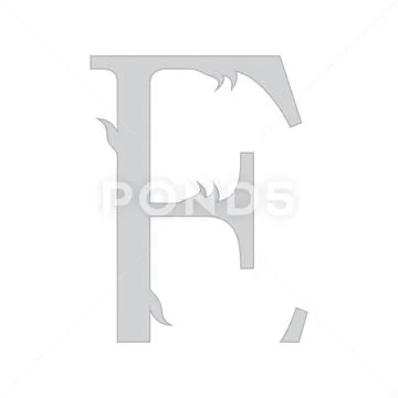 Vector cutted letter.Art font. Stock Illustration #162466420