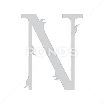 Vector cutted letter.Art font. ~ Clip Art #162466447