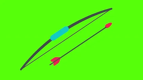 Vector design of an arch and arrow on a ... | Stock Video | Pond5