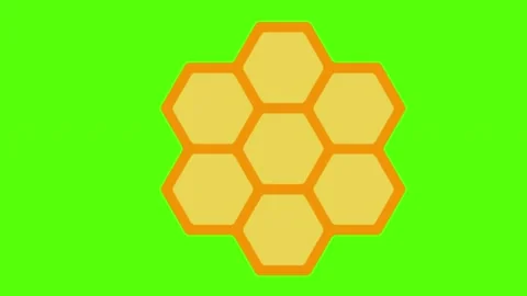 Vector design of the honey shape on gree... | Stock Video | Pond5