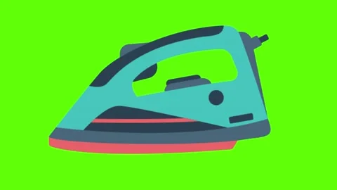 Vector design of an iron on a green scre... | Stock Video | Pond5