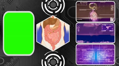 Vector Digestion - Three Monitor Scannin... | Stock Video | Pond5