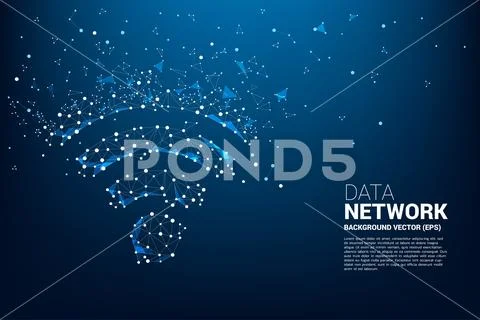 Vector dot connect line circuit board style mobile data icon ...