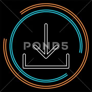 Vector Download symbol - app down load button: Graphic #99301945