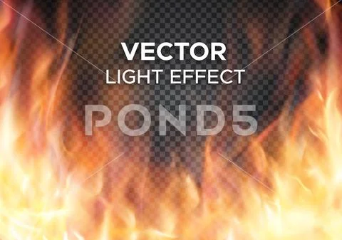 Vector fire flames on transparent background: Royalty Free #72692774