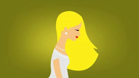 Vector Girl Woman - Animation - Hand-Dr... | Stock Video | Pond5