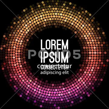 Vector glitter background and frame in disco style Illustration #74762884