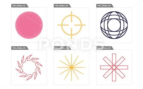 Vector Graphic Assets Set. Large set of retro objects for design ...