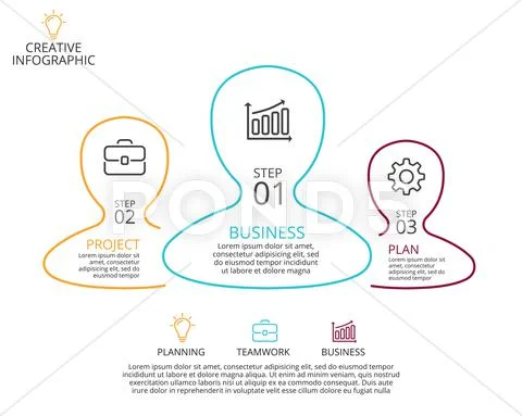 Vector group of people infographic, cycle diagram, teamwork graph ...