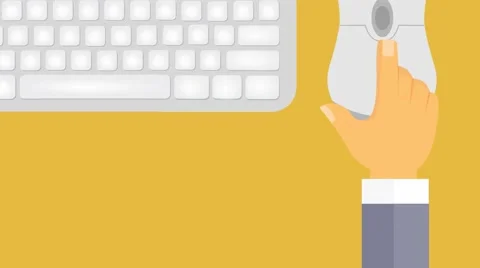 Vector Hand Clicking Mouse - Animation ... | Stock Video | Pond5