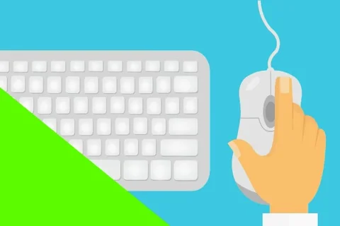 Vector Hand Clicking Mouse - Animation ... | Stock Video | Pond5