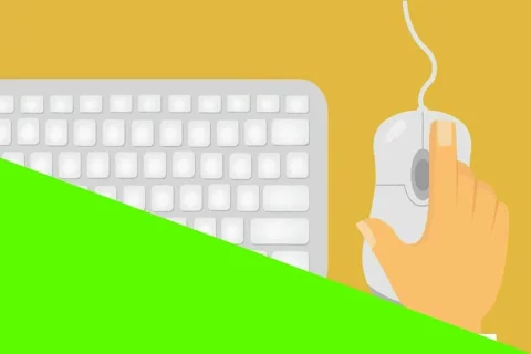 Vector Hand Clicking Mouse - Animation ... | Stock Video | Pond5