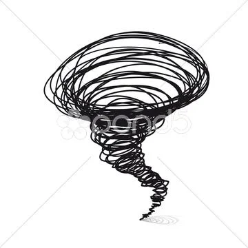 Vector hand-drawn illustrations. Cyclone tornado Illustration #58645904