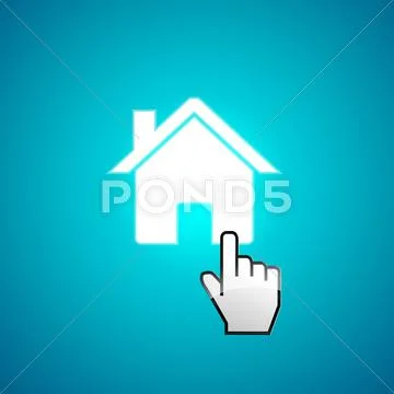 Vector house click: Royalty Free Illustration #39802978