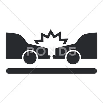 Vector illustration of isolated car crash icon Illustration #47462960