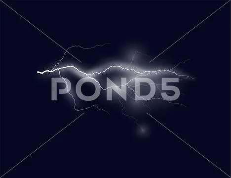 Vector illustration thunder and lightning: displays the tension of the ...