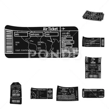 Vector illustration of ticket and admission icon. Collection of ticket ...