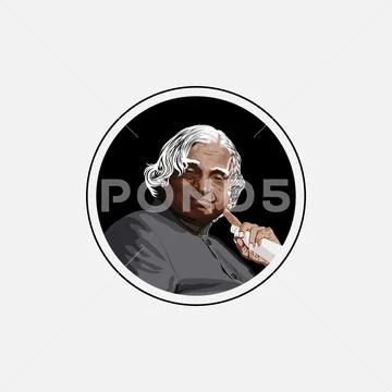 Vector image of A. P. J. Abdul Kalam, Kalaam logo type vector image ...