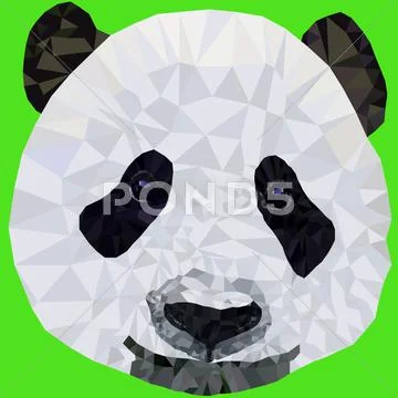 Vector image, polygons, muzzle panda: Graphic #66377473